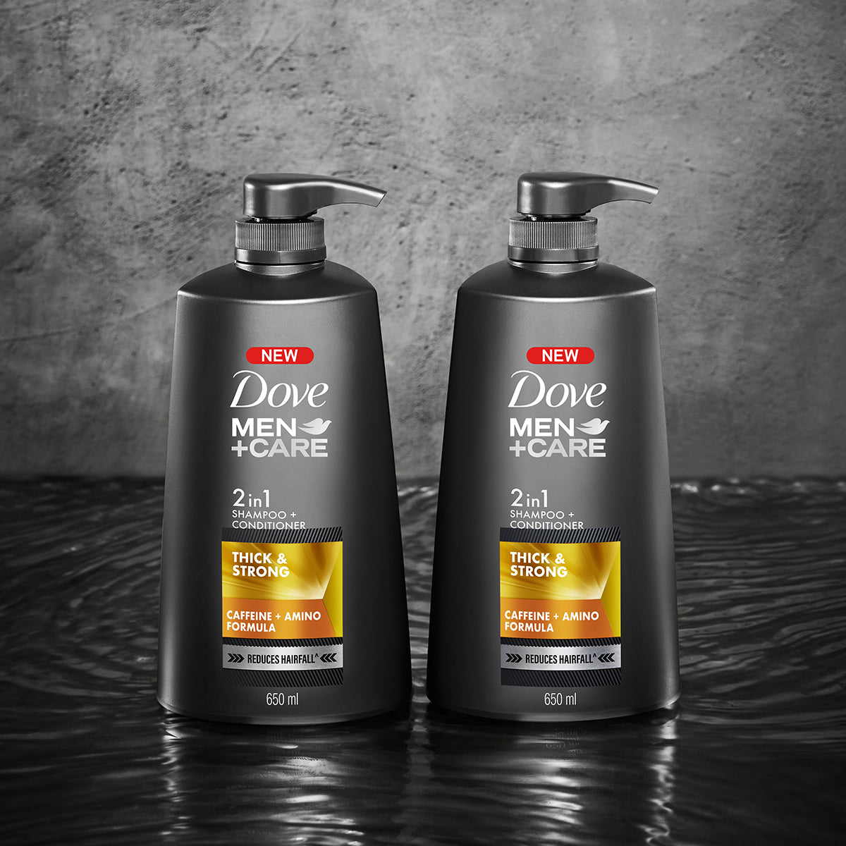 Dove Men+Care Thick & Strong 2in1 Shampoo+Conditioner, 650 ml Combo (P