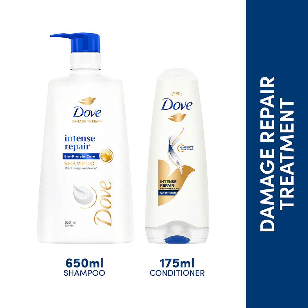 Dove Intense Repair Shampoo 650ml & Conditioner 175ml (Combo Pack)